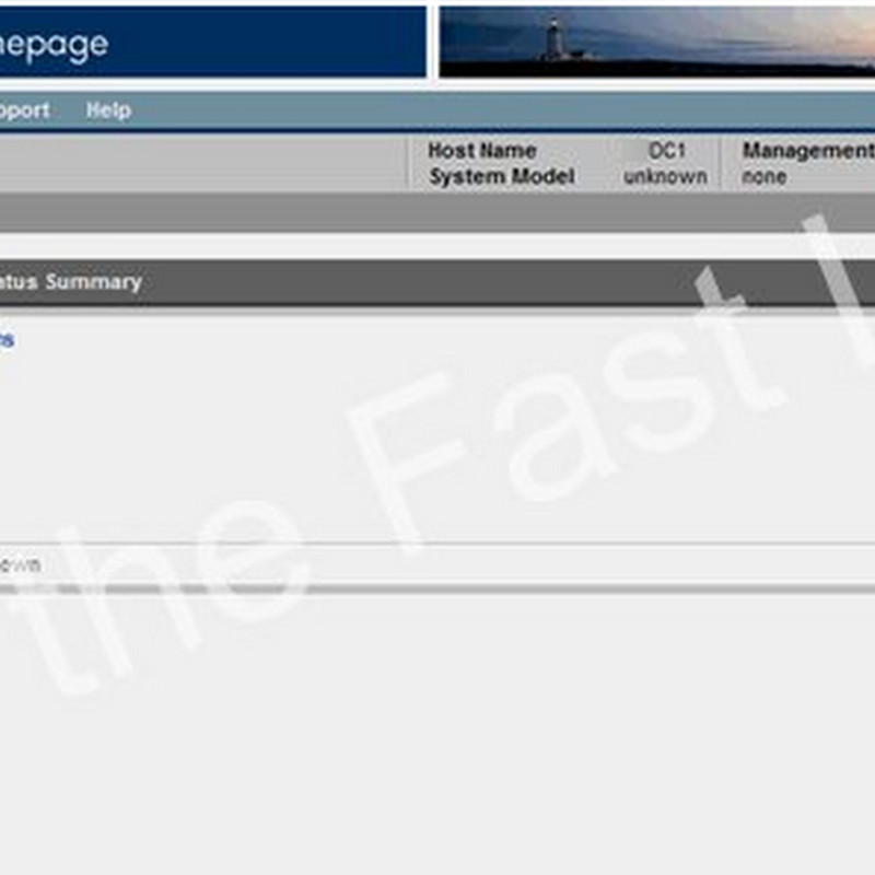 HP System Management Homepage shows no items - | Exit | the | Fast | Lane